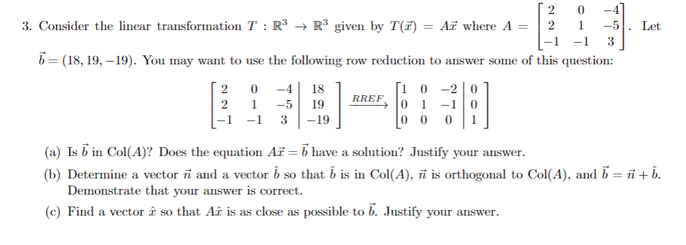 3. Consider the linear transformation T:R3→R3 given | Chegg.com