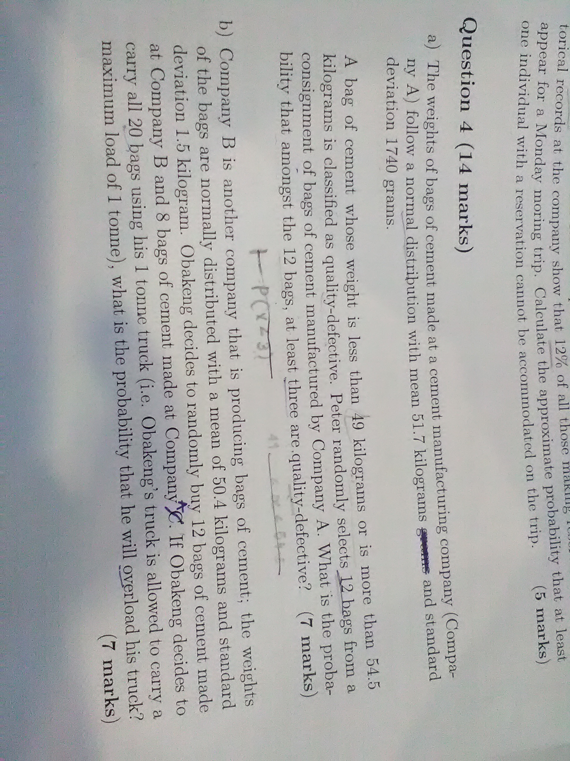 Solved torical records at the company show that 12% of all | Chegg.com