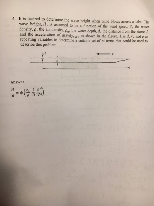 Solved It is desired to determine the wave height when wind | Chegg.com