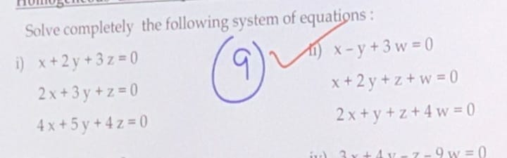 Solved Solve completely the following system of | Chegg.com