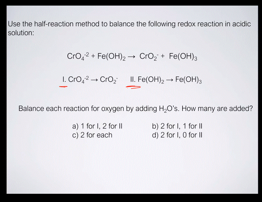 Solved Use the half-reaction method to balance the following | Chegg.com