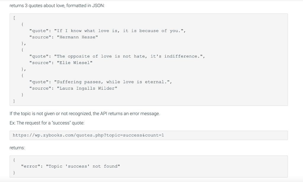 9.11 LAB: Quote web API (jQuery) In this lab, you | Chegg.com