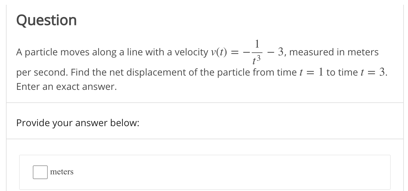 Solved A particle moves along a line with a velocity | Chegg.com