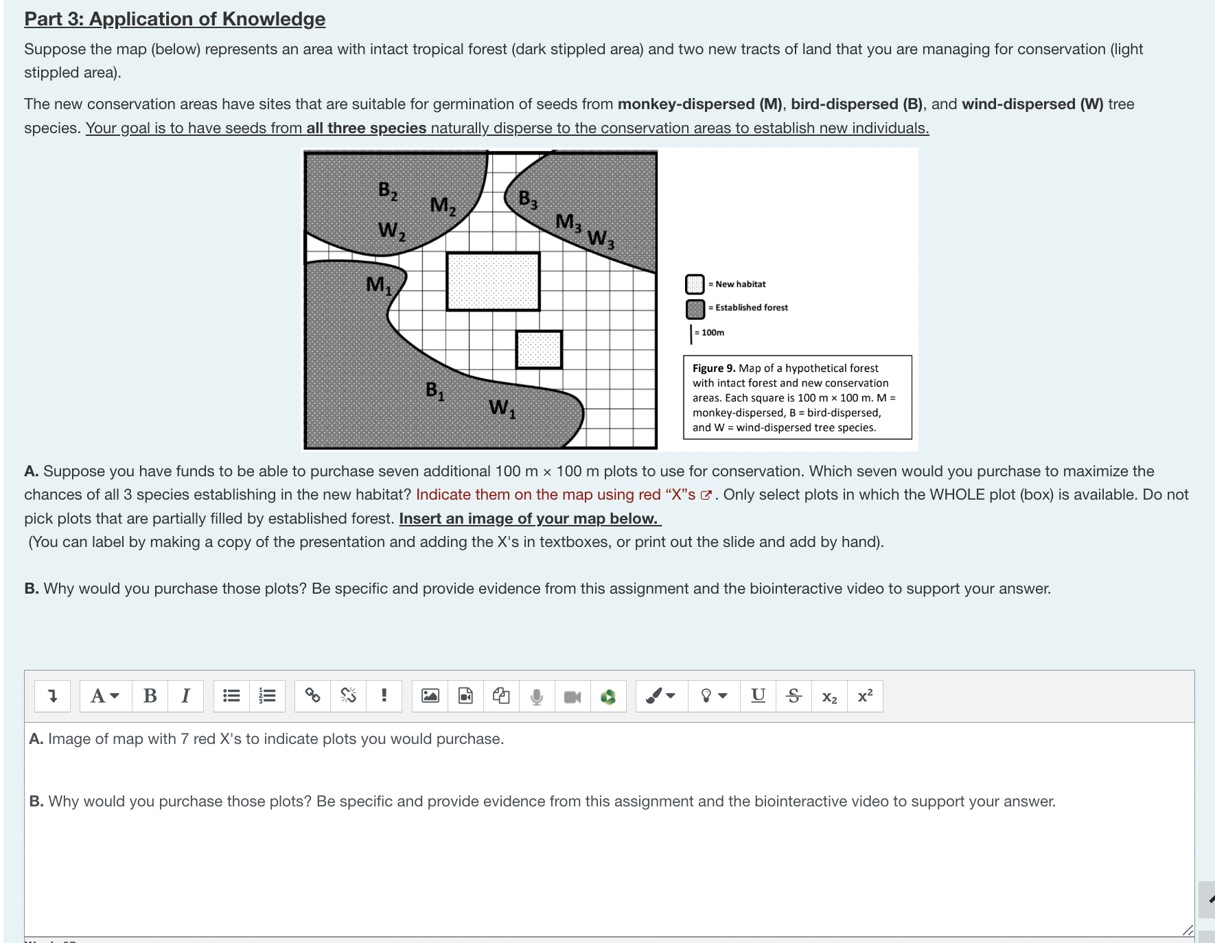 Solved Suppose the map (below) ﻿represents an area with | Chegg.com