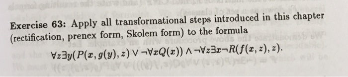 Exercise 63: Apply all transformational steps | Chegg.com