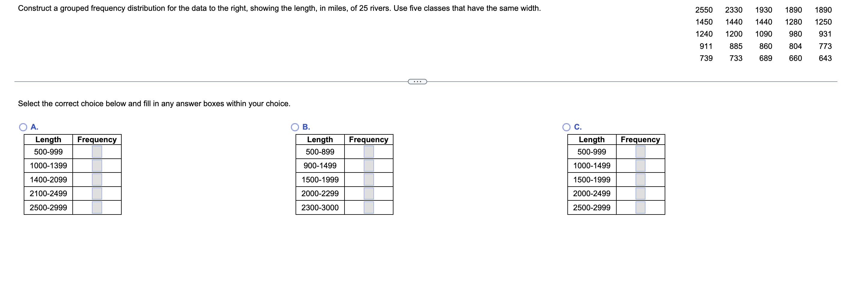 Solved Construct a grouped frequency distribution for the | Chegg.com