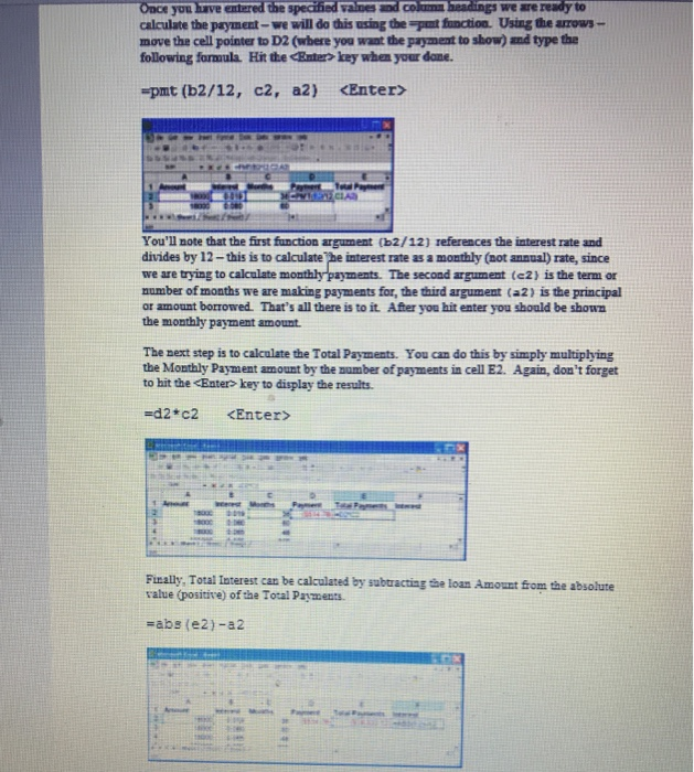 Solved Spreadsheets- Problem Soiving with Excel Objective: | Chegg.com