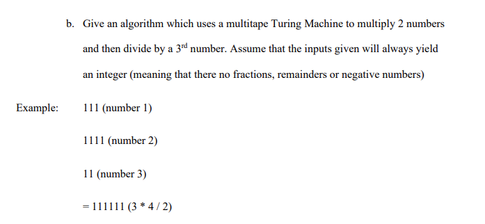 Solved Informal descriptions of Turing Machines. Give an | Chegg.com