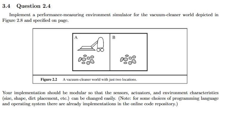 Solved 3.4 Question 2.4 Implement a performance-measuring | Chegg.com