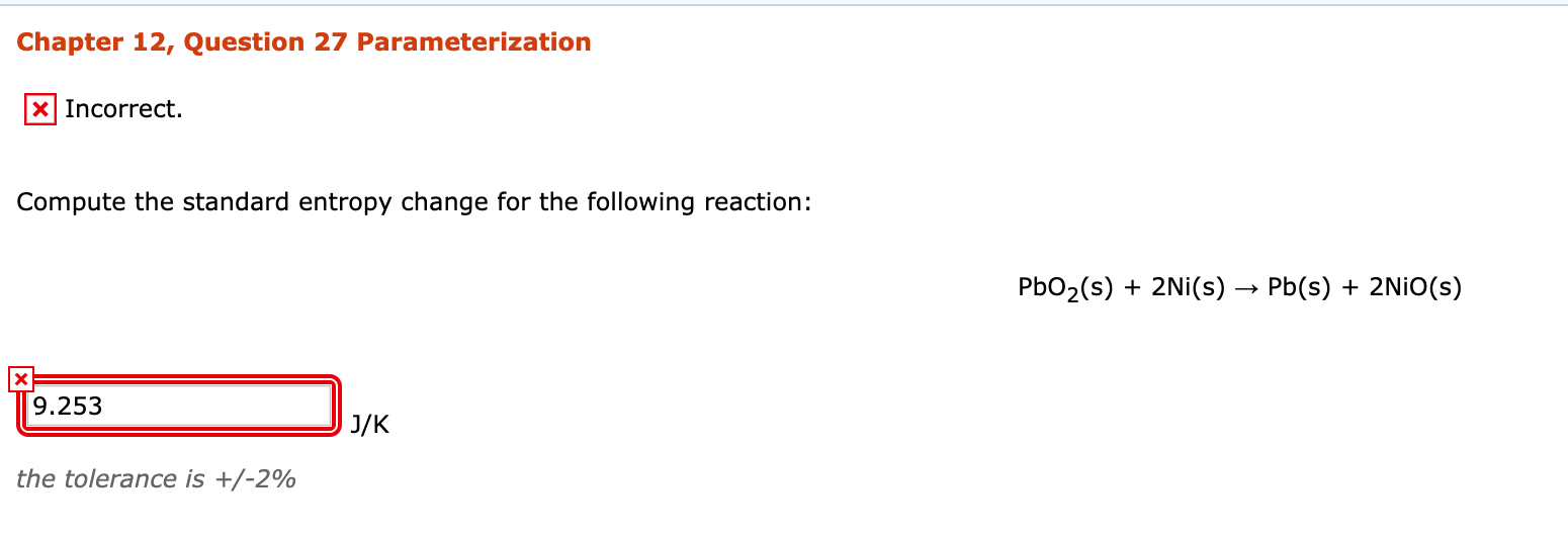 Solved Chapter 12, Question 27 Parameterization x Incorrect. | Chegg.com