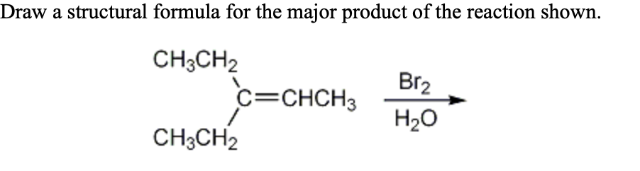 Solved Draw a structural formula for the major product of | Chegg.com