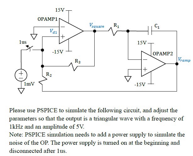 Solved Please use PSPICE to simulate the following circuit, | Chegg.com