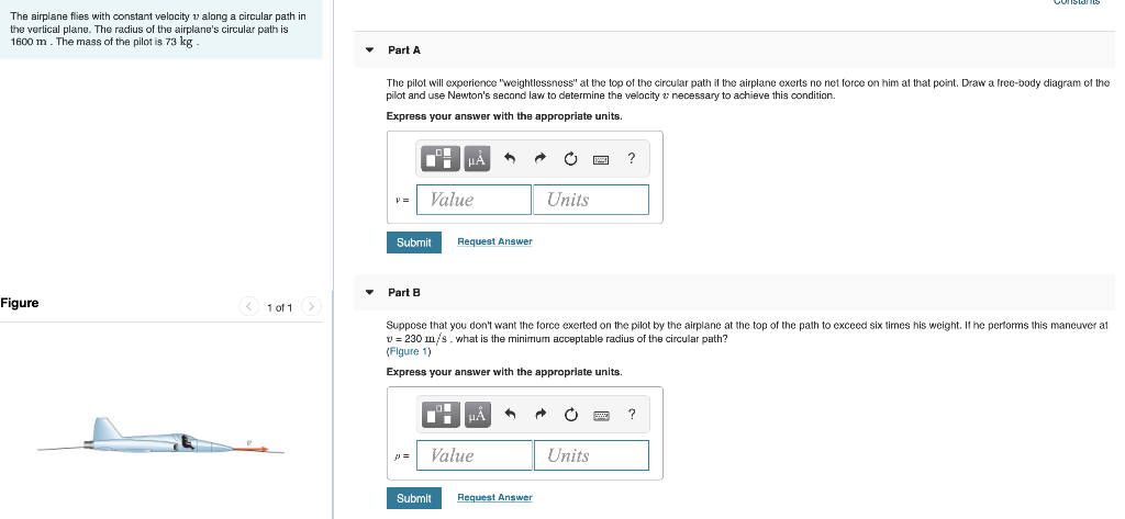 Solved The airplane flies with constant velocity v along a | Chegg.com