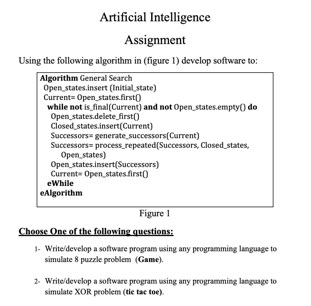 Solved Using the following algorithm in (figure 1) | Chegg.com