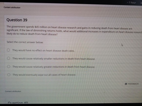 Solved 1 hour 3 Content attribution Question 39 The | Chegg.com Solved 1 hour 3 Content attribution Question 39 The | Chegg.com