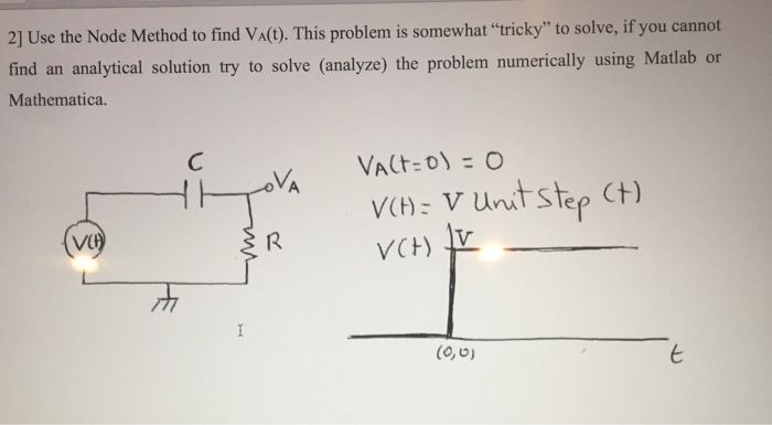 Solved Use the Node Method to find V_A(t). This problem is | Chegg.com