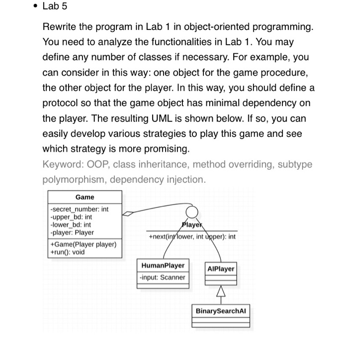 Solved Lab 5 Rewrite the program in Lab 1 in object-oriented | Chegg.com