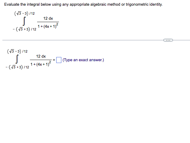 Solved Evaluate the integral below using any appropriate | Chegg.com