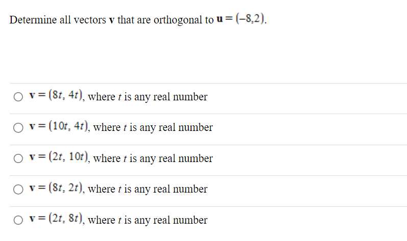 Solved Determine all vectors v that are orthogonal to | Chegg.com