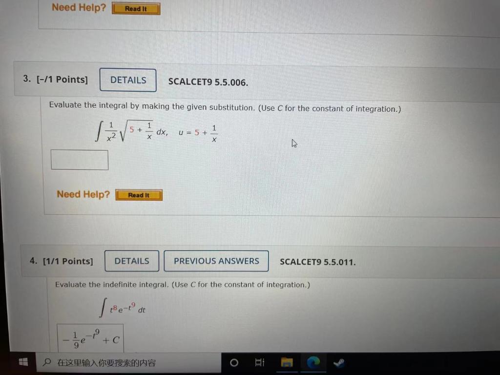 Solved Need Help? Read It 3. [-/1 Points] DETAILS SCALCET9 | Chegg.com