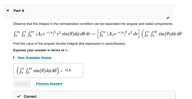 Solved The wave functions for states of the hydrogen atom | Chegg.com