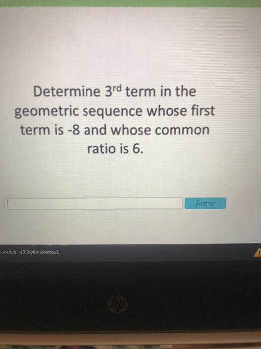 Solved Determine 3rd term in the geometric sequence whose | Chegg.com