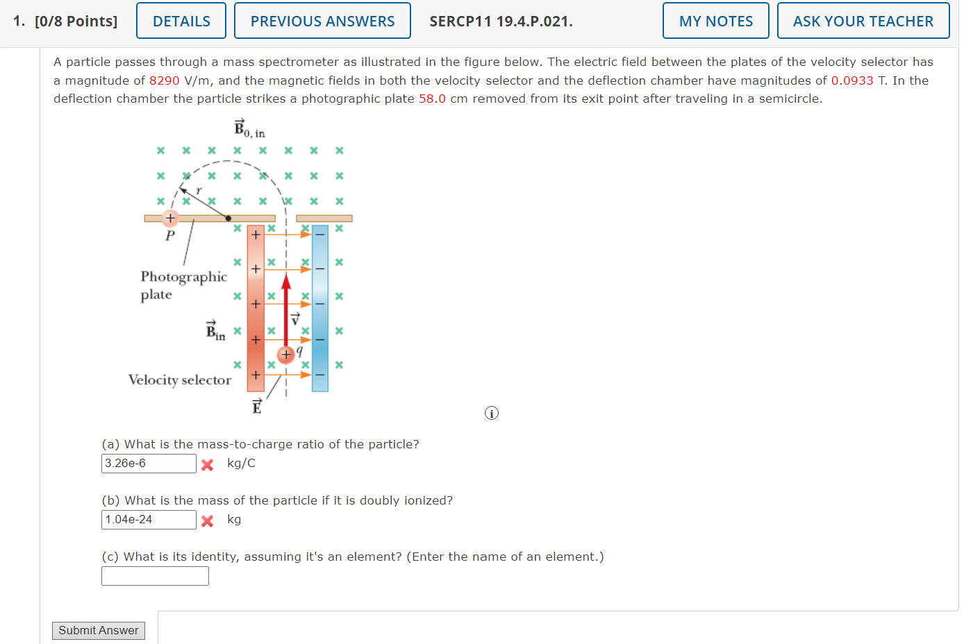 Solved A particle passes through a mass spectrometer as | Chegg.com
