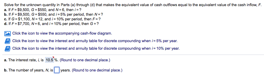 Solved Solve for the unknown quantity in Parts (a) through | Chegg.com