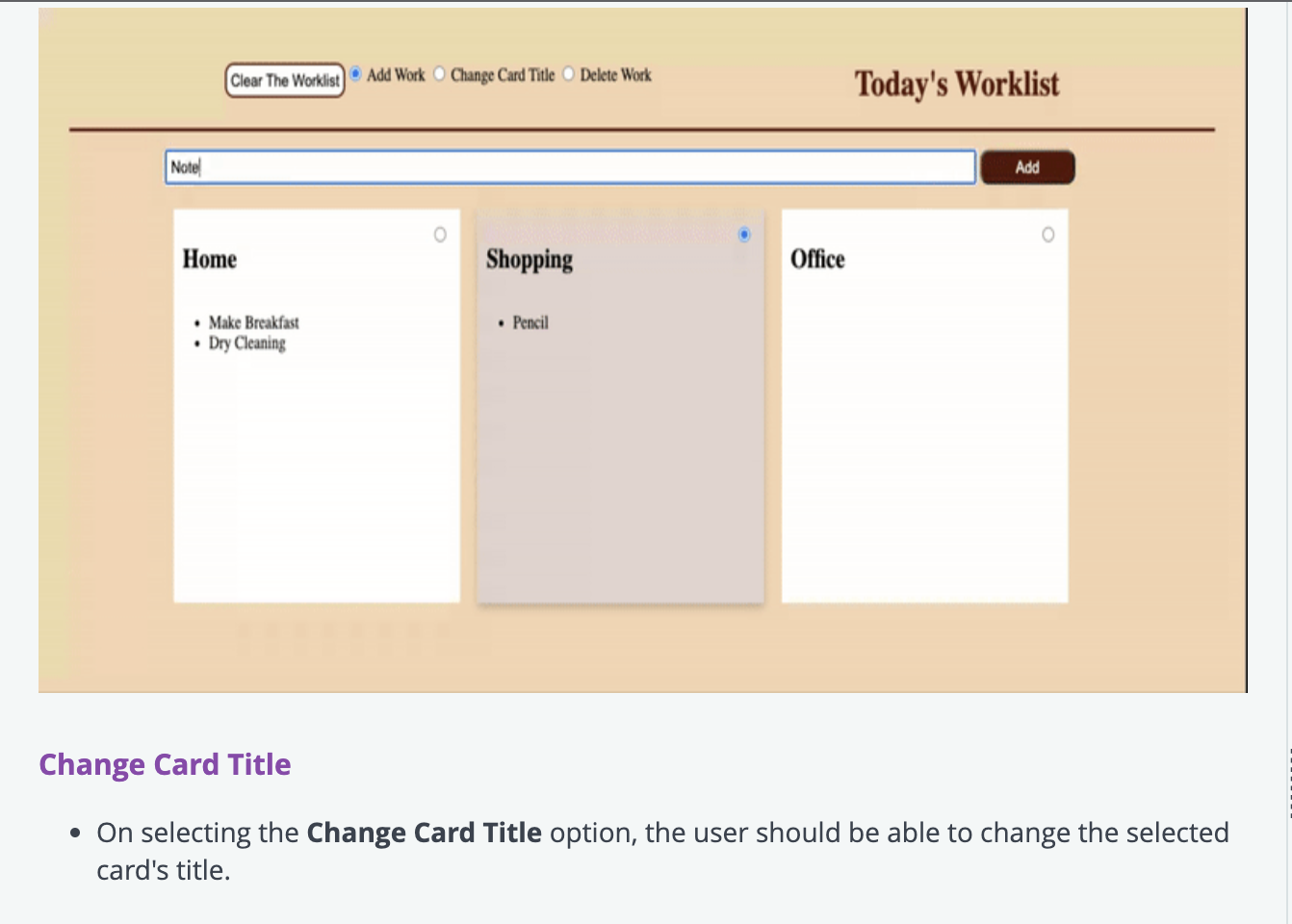Solved JavaScript - Worklist Instructions to Run and Test | Chegg.com