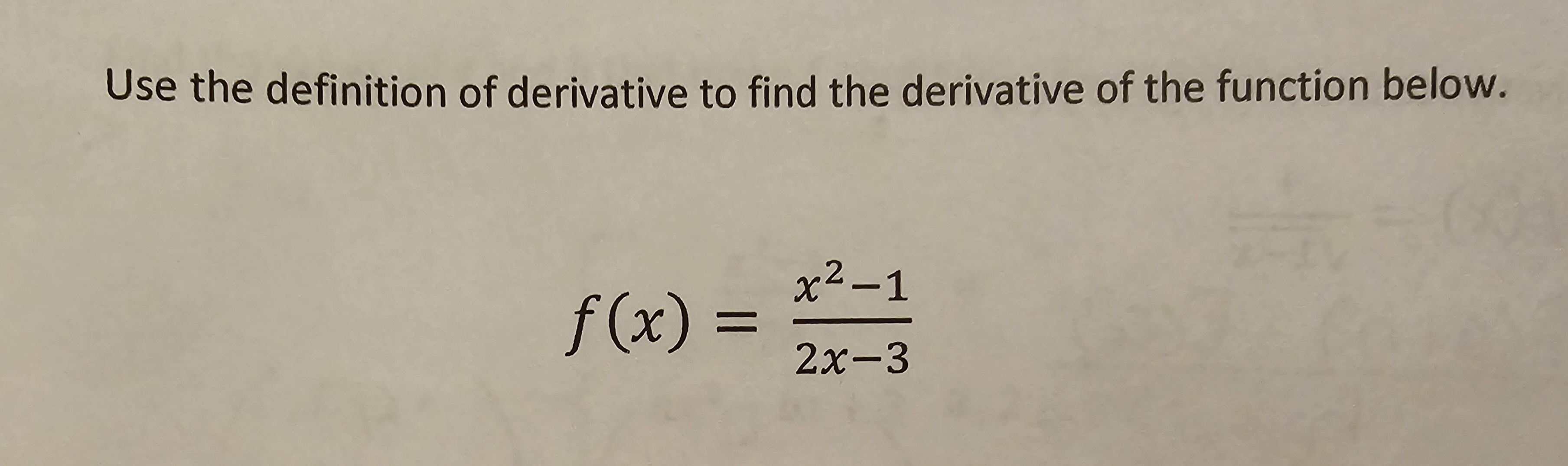 Solved Use the definition of derivative to find the | Chegg.com