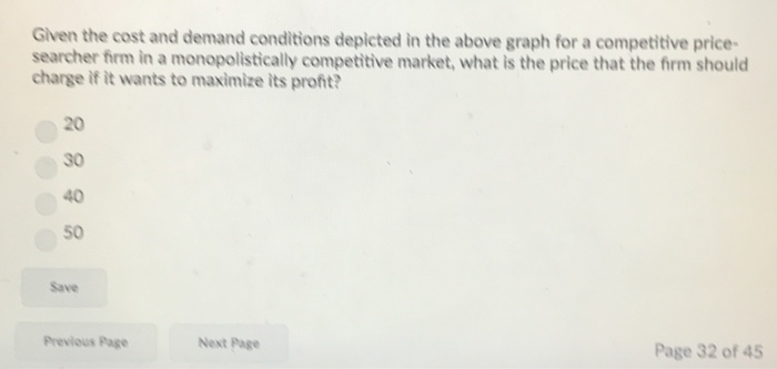 Solved Question 31 (2 points) 60 MC ATC 40 20 MR Demand | Chegg.com Solved Question 31 (2 points) 60 MC ATC 40 20 MR Demand | Chegg.com
