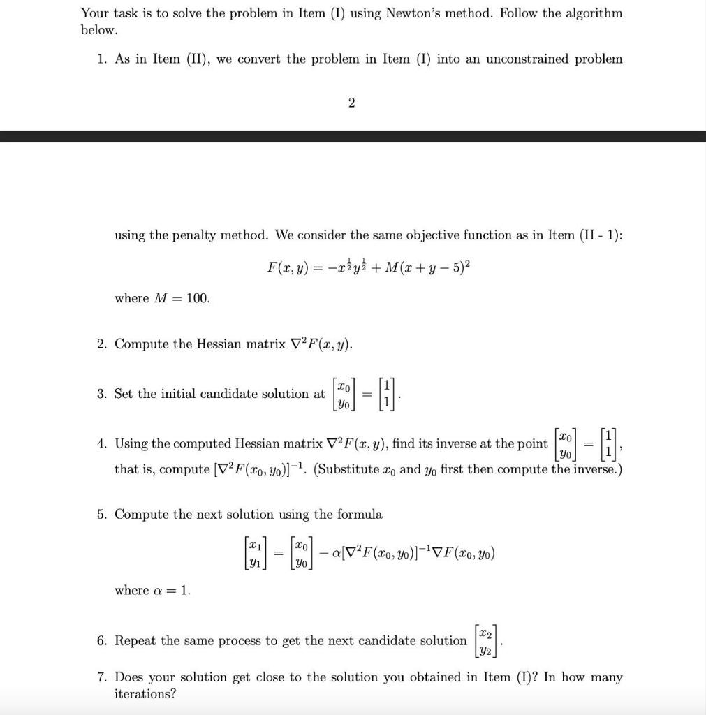 Solved I Solve The Following Utility Maximization Problem