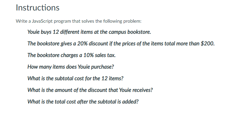 Solved JavaScript Objectives In this assignment you | Chegg.com