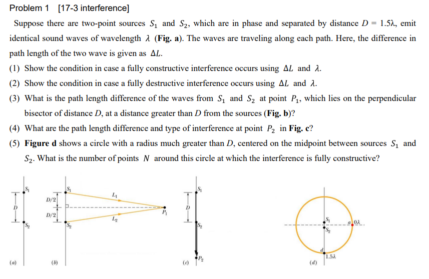 Solved Problem 1 [17-3 interference] Suppose there are | Chegg.com