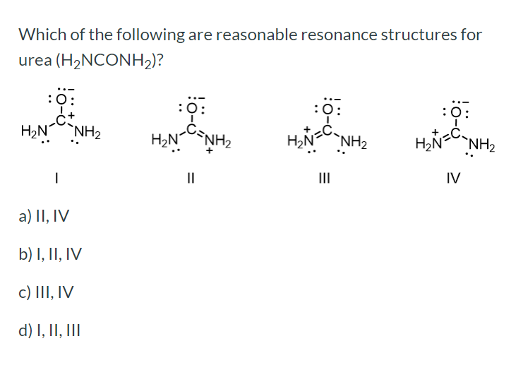 Solved Which of the following are reasonable resonance | Chegg.com