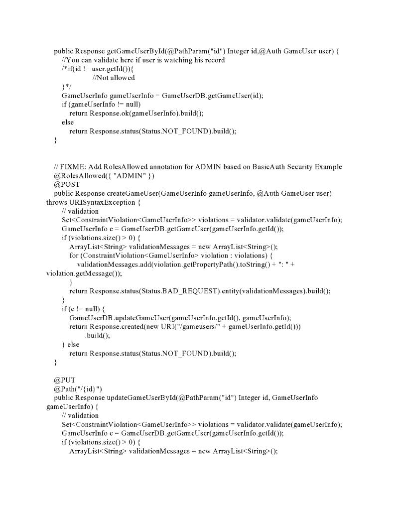 Solved Here is the code: GameAuthApplication.java package | Chegg.com