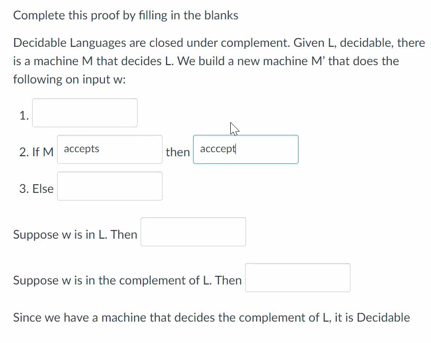 Solved Complete this proof by filling in the blanks | Chegg.com