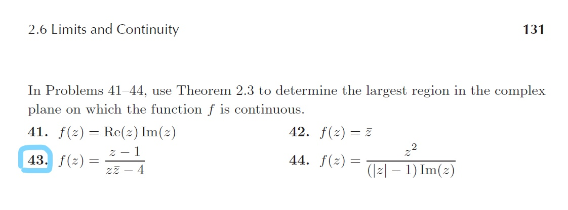 Solved 2.6 Limits and Continuity 131 In Problems 41-44, use | Chegg.com Solved 2.6 Limits and Continuity 131 In Problems 41-44, use | Chegg.com