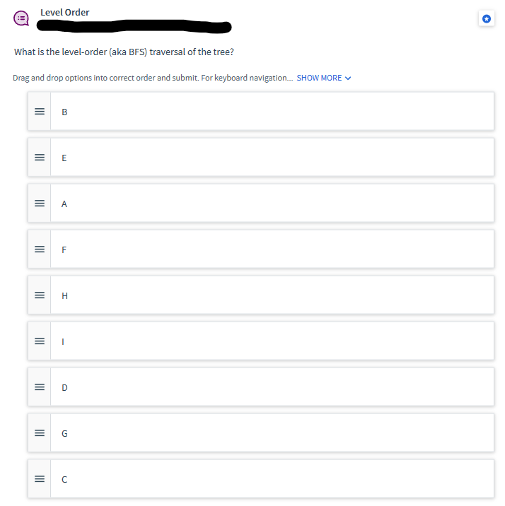 What is the level-order (aka BFS) traversal of the | Chegg.com