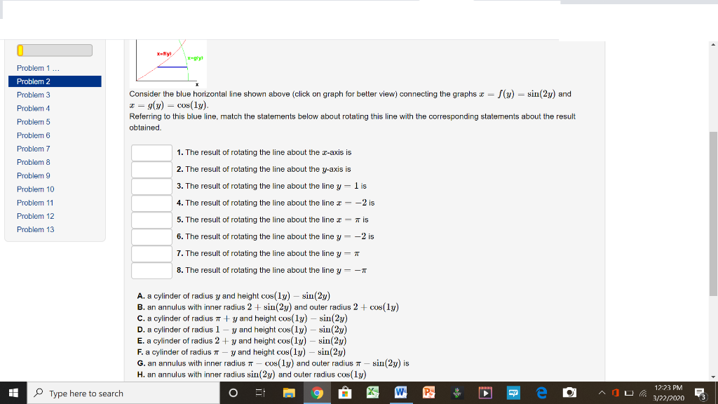 Solved Consider the blue horizontal line shown above (click | Chegg.com