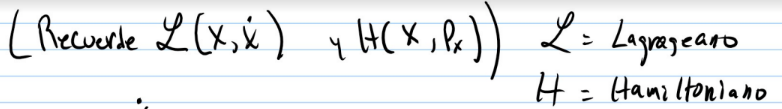 Solved (Recuorde L(x,x˙) y H(x,Px))L= Lagrajeano H= | Chegg.com