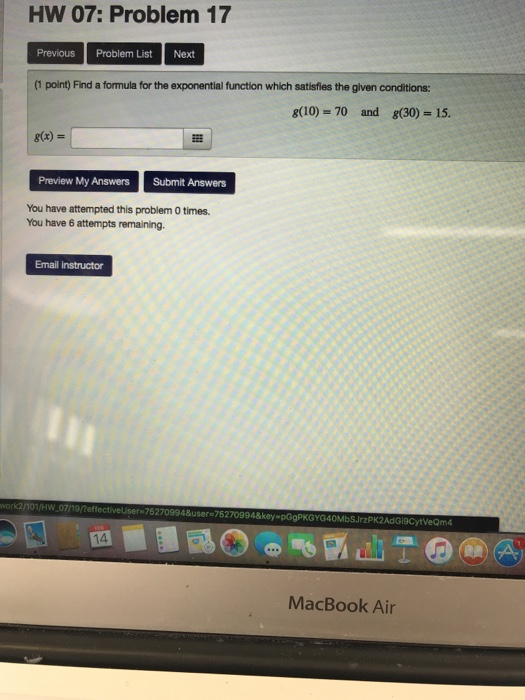 Solved HW 07: Problem 17 Previous Problem ListNext (1 point) | Chegg.com