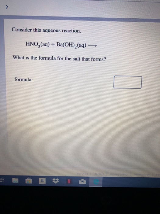 Solved Consider this aqueous reaction. HNO3(aq) + | Chegg.com