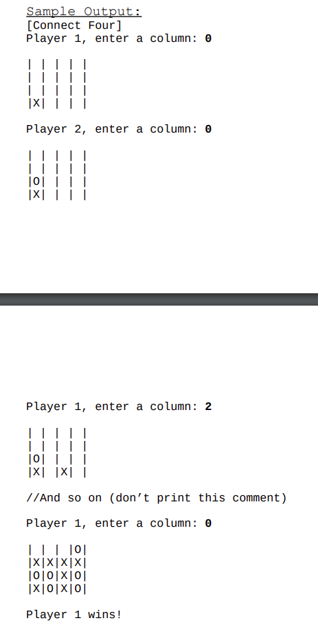 Solved Assignment 6C : Connect Four. Now that we’ve learned | Chegg.com