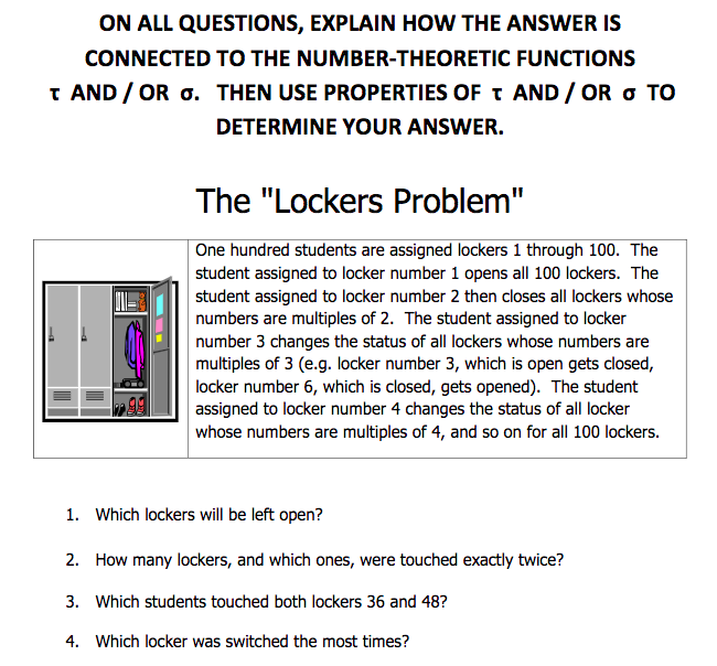 Solved **Number Theory Problem. Solve using Tao and Sigma | Chegg.com