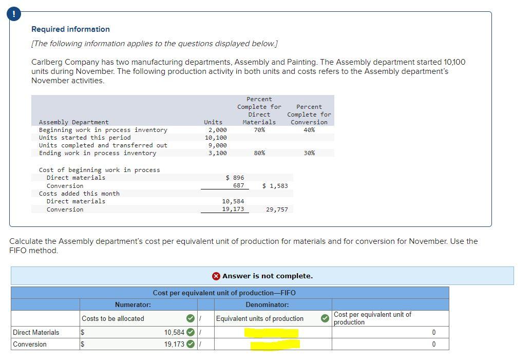 Solved Carlberg Company has two manufacturing departments, | Chegg.com