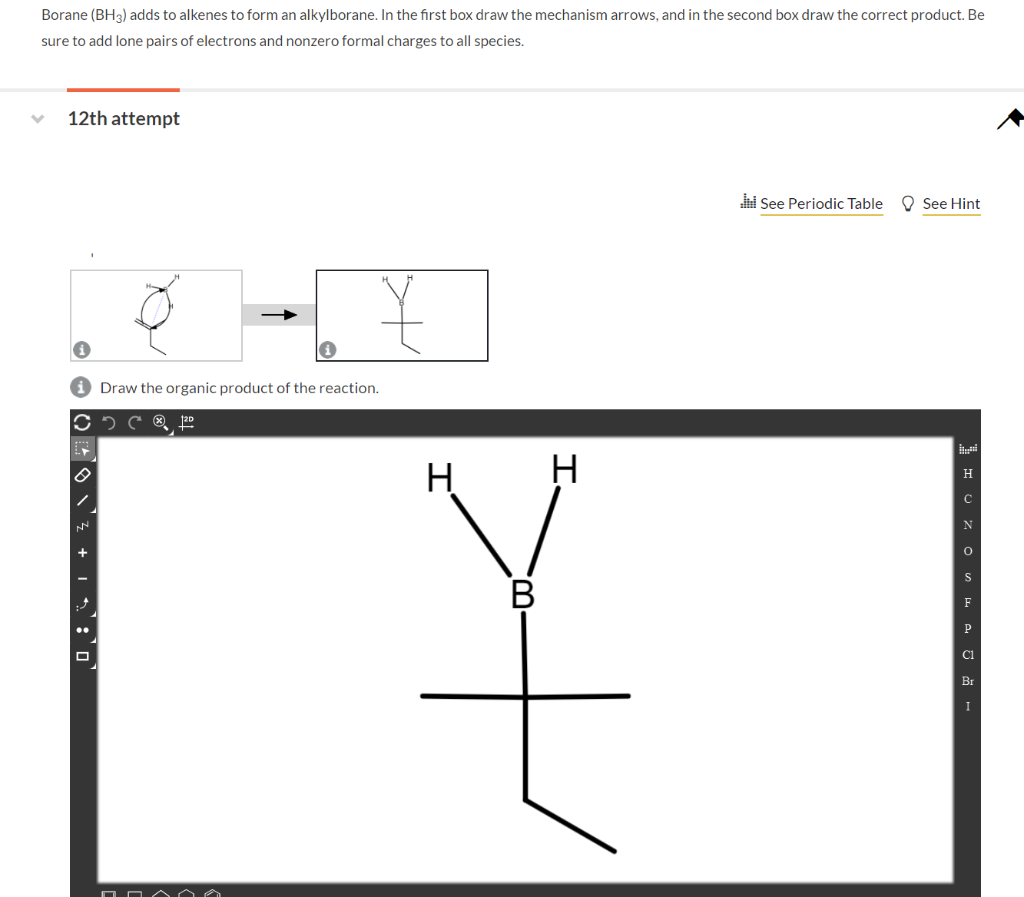Solved Borane (BH3) adds to alkenes to form an alkylborane. | Chegg.com