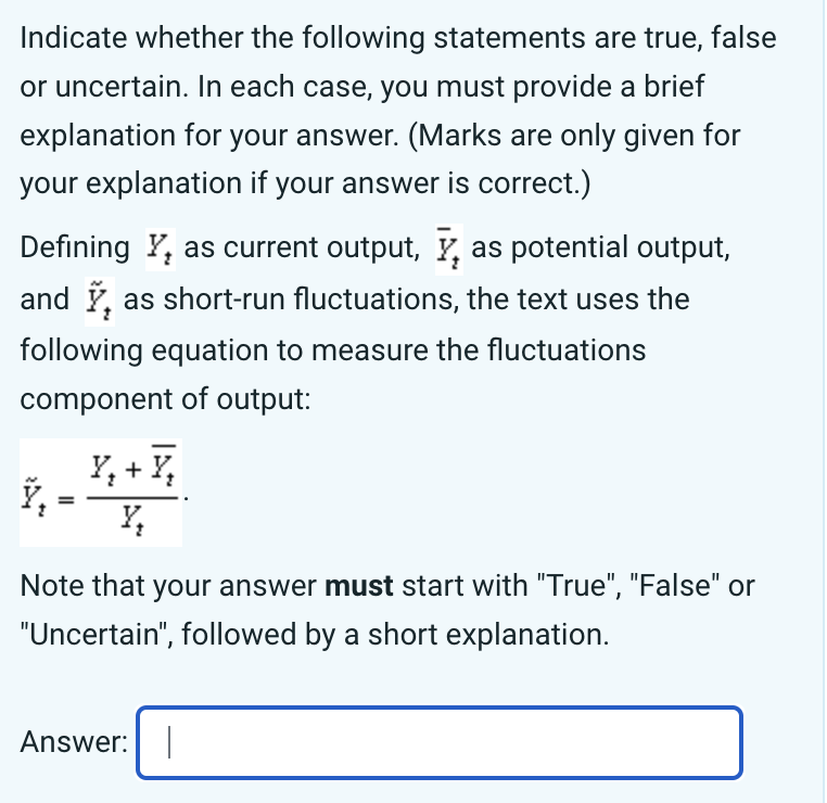 Solved Indicate whether the following statements are true, | Chegg.com