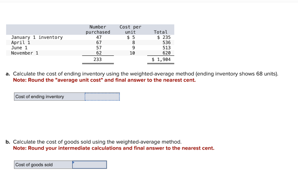 Solved a. Calculate the cost of ending inventory using the | Chegg.com
