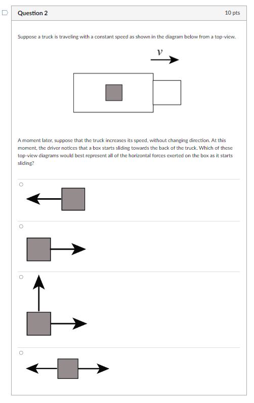 Solved Question 2 10 pts Suppose a truck is traveling with a | Chegg.com Solved Question 2 10 pts Suppose a truck is traveling with a | Chegg.com